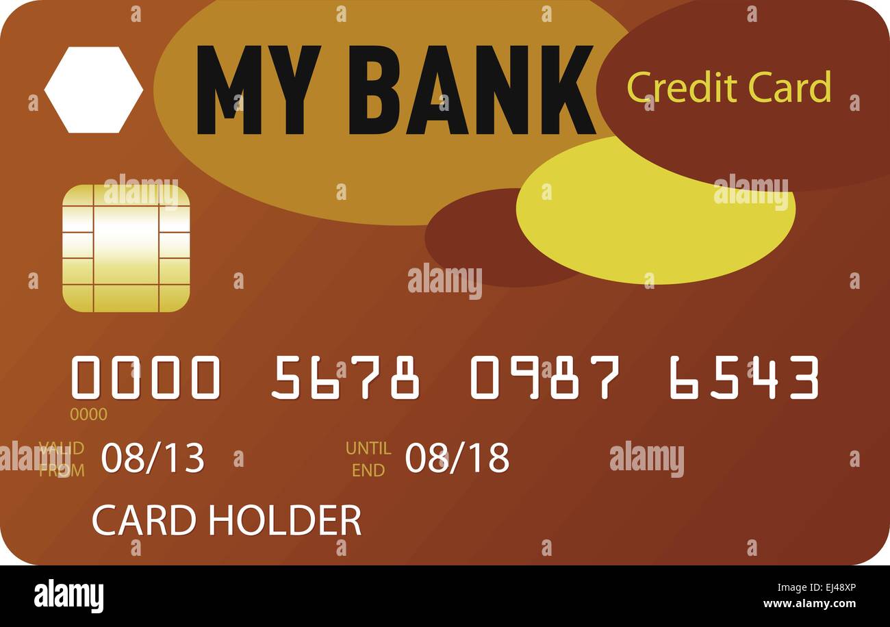 Orange credit card with orange, yellow and red ovals Stock Vector Image ...