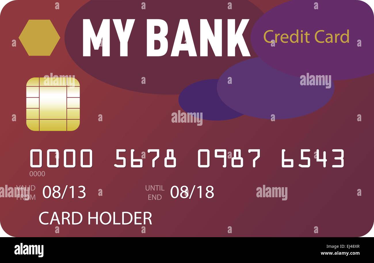 Pink credit card with violet and blue ovals Stock Vector Image & Art ...