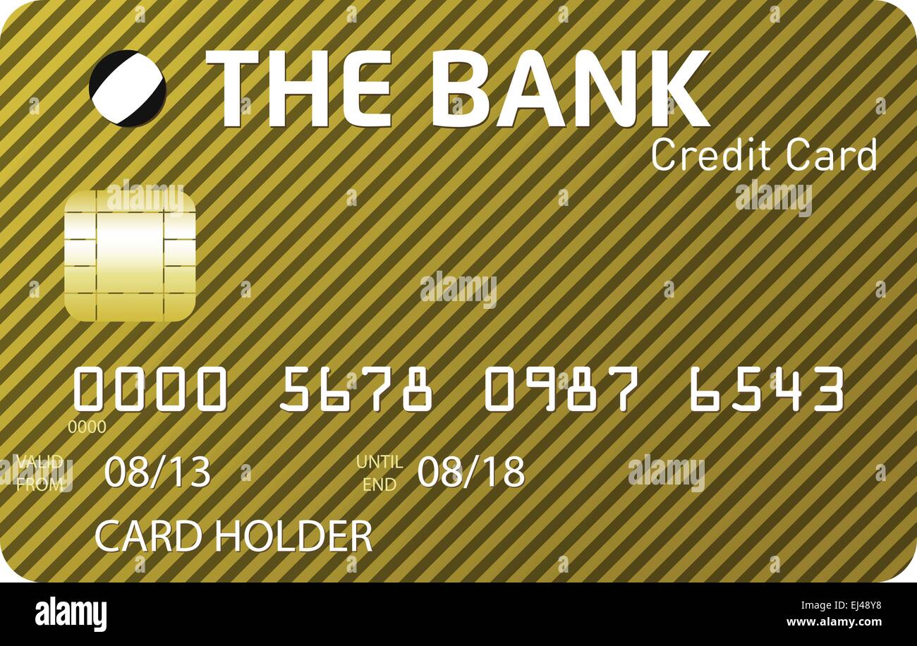 Credit card with gold and brown oblique lines Stock Vector Image & Art ...