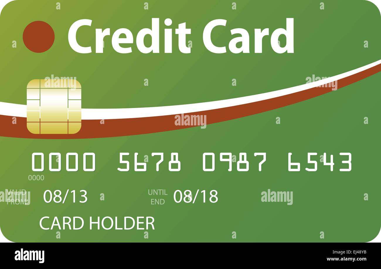 Green credit card with white and red curves Stock Vector Image & Art ...