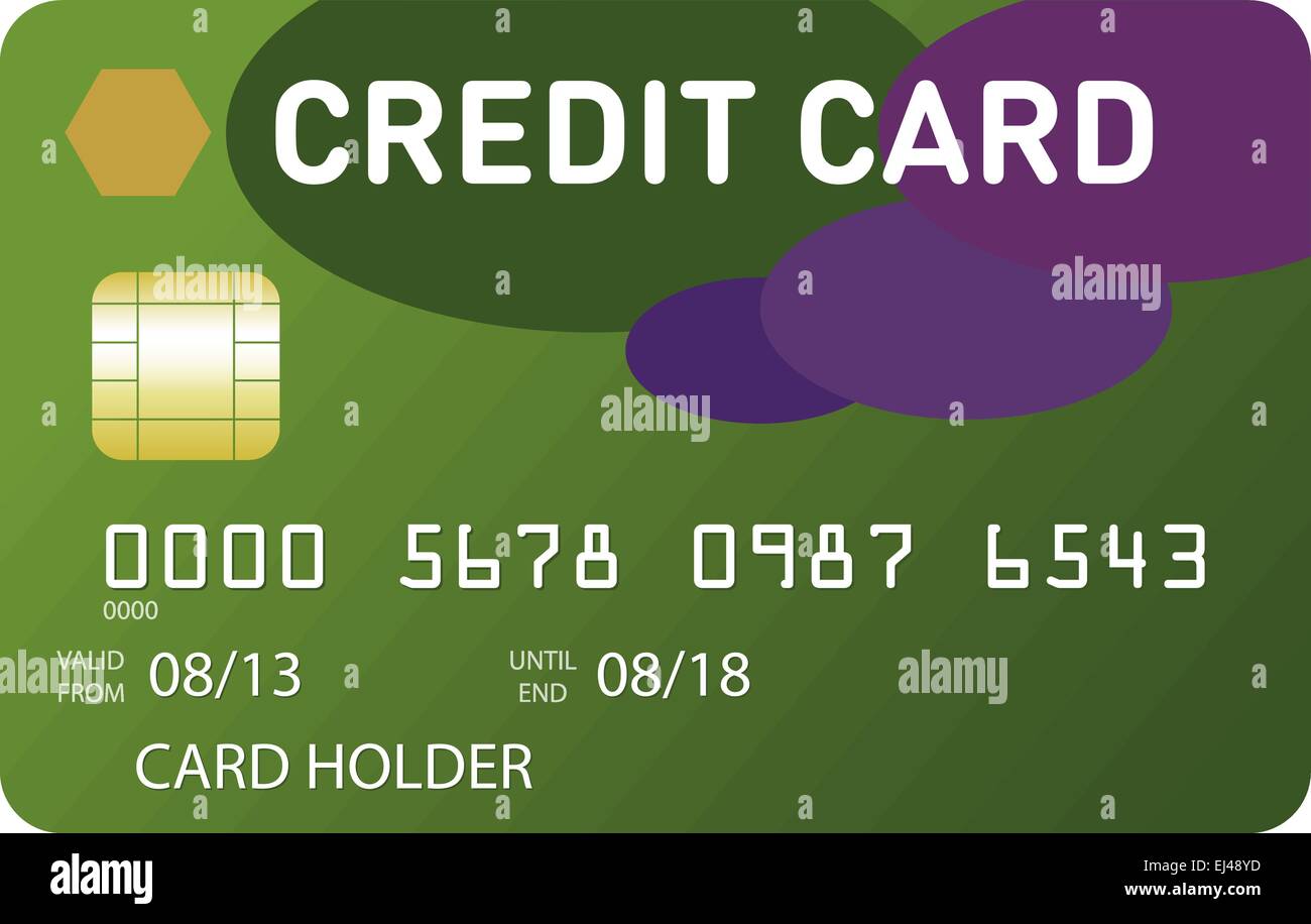 Green bank card Stock Vector Images - Alamy