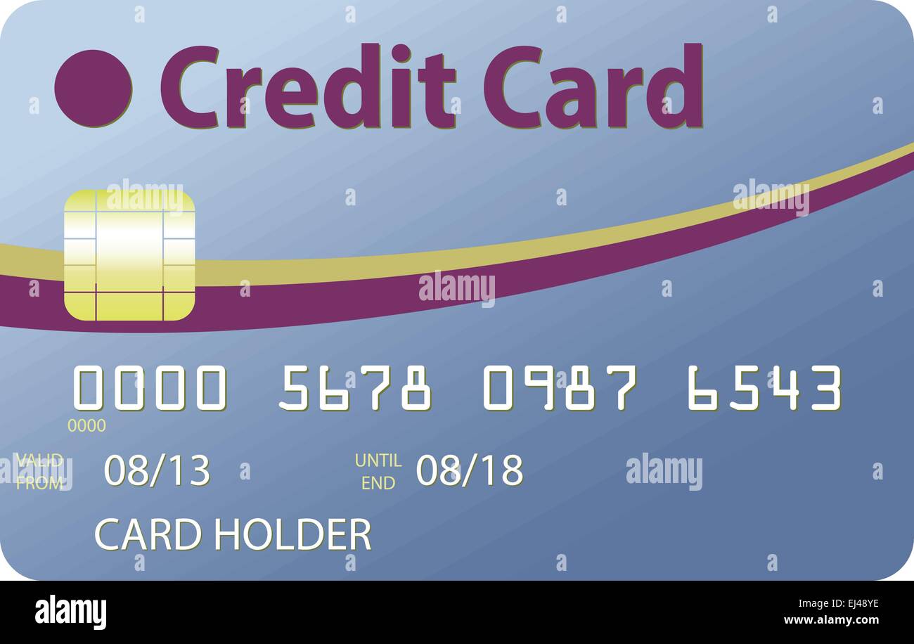 Blue credit card with gold anf purple curves Stock Vector Image & Art ...