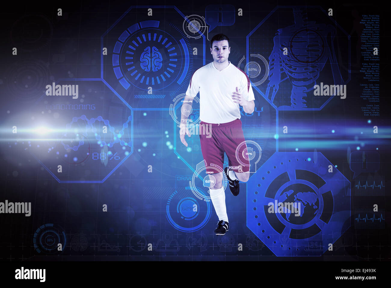 Football jogging running hi-res stock photography and images - Alamy