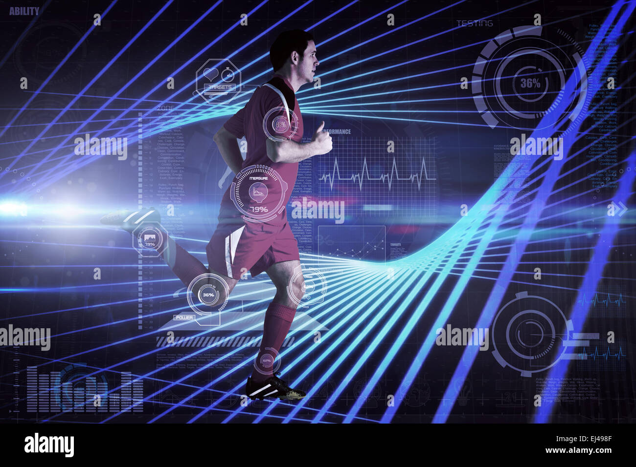 Running man in red sport hi-res stock photography and images - Alamy