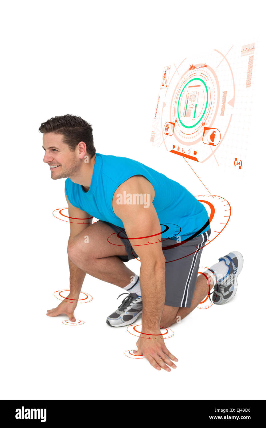 Man running exercise side view hi-res stock photography and images - Alamy