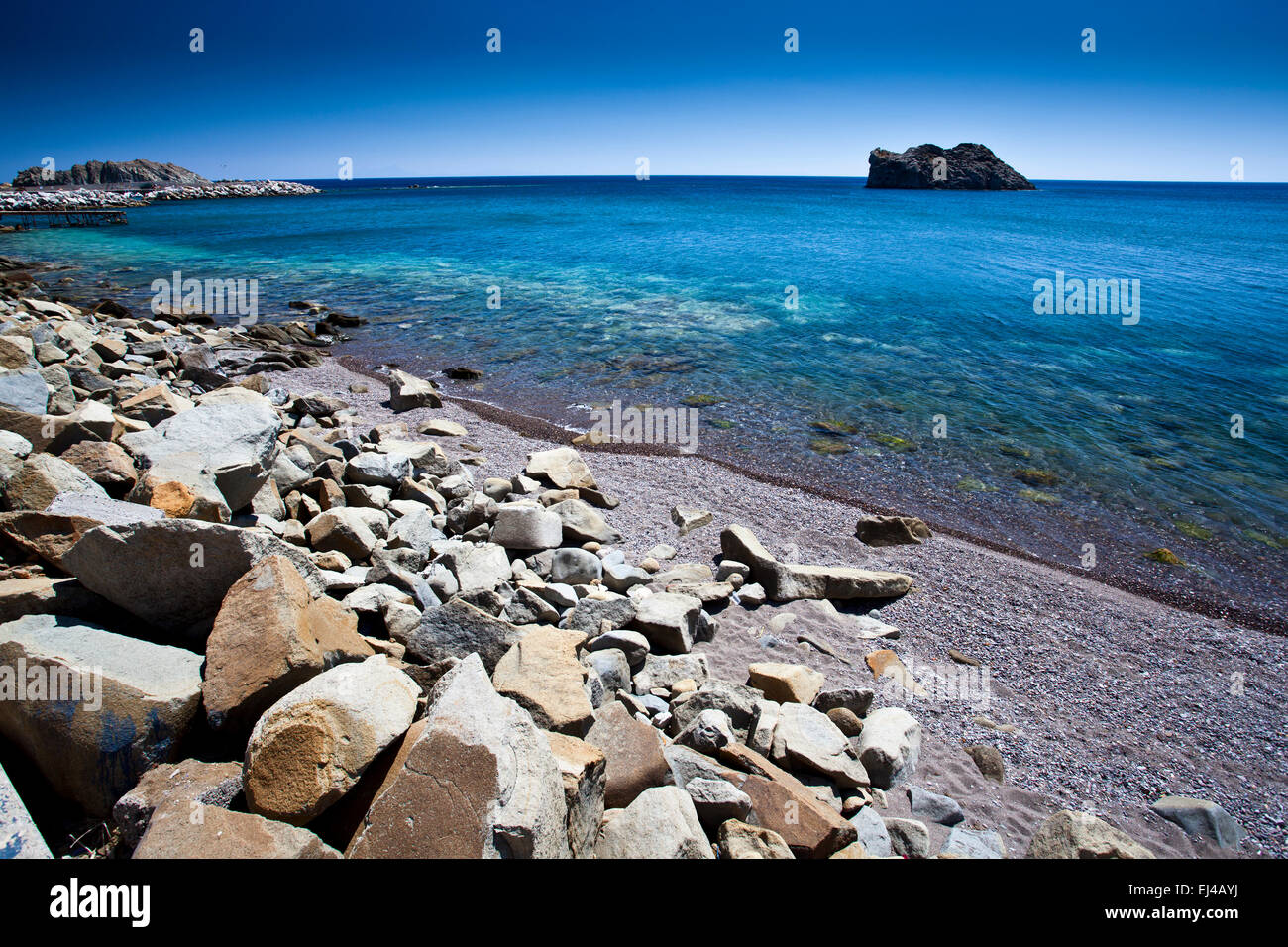 Scala Eressos beach in Eressos in Lesbos, Greece Stock Photo - Alamy