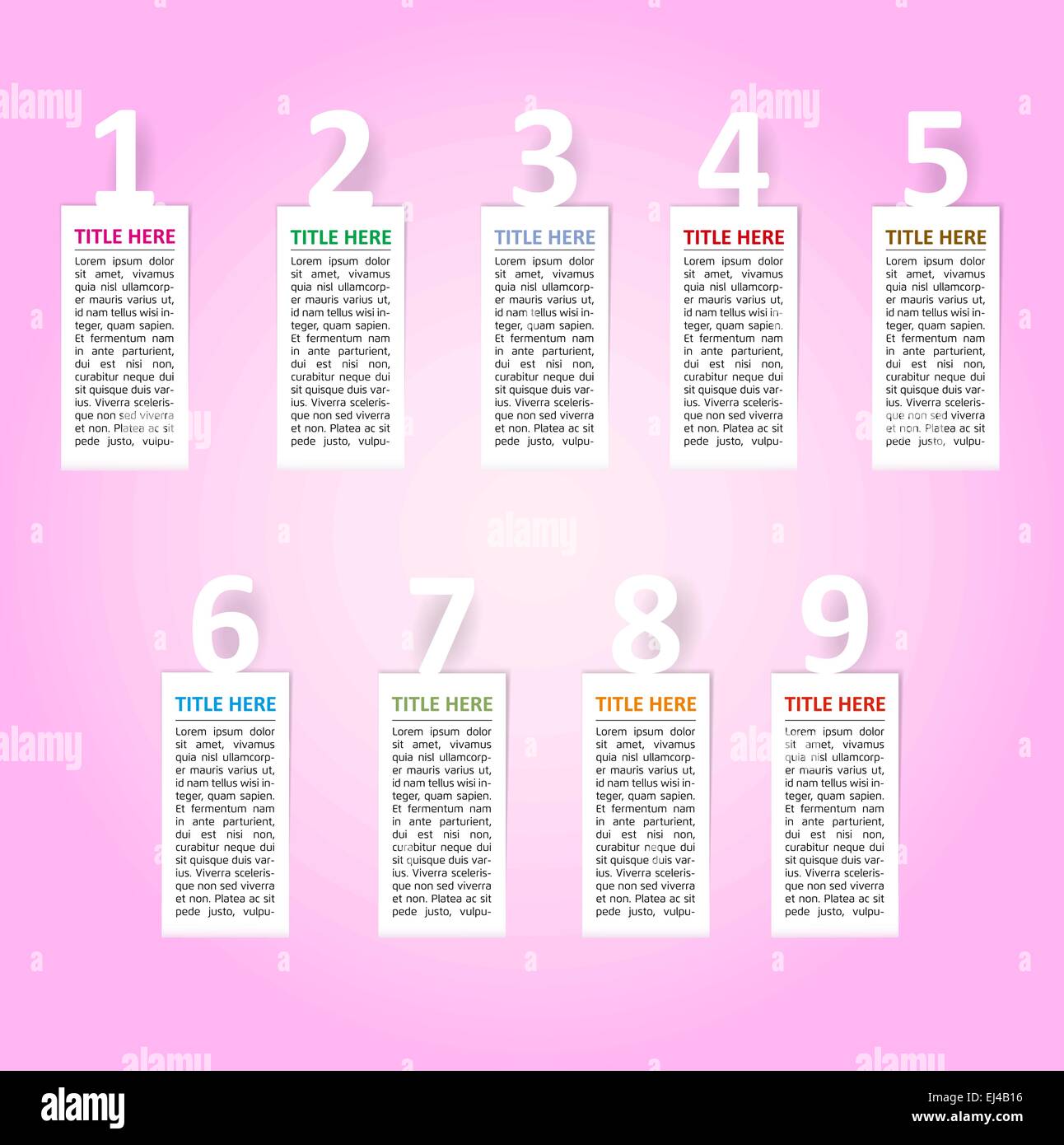 A set of white numbered vertical tags for infographic Stock Vector ...