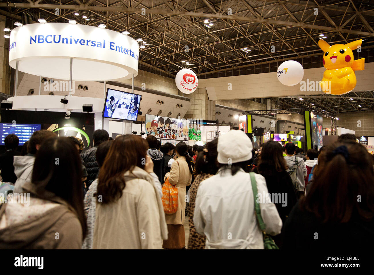 Tokyo, Japan. 21st March, 2015. Visitors gather at the Anime Japan 2015 ...
