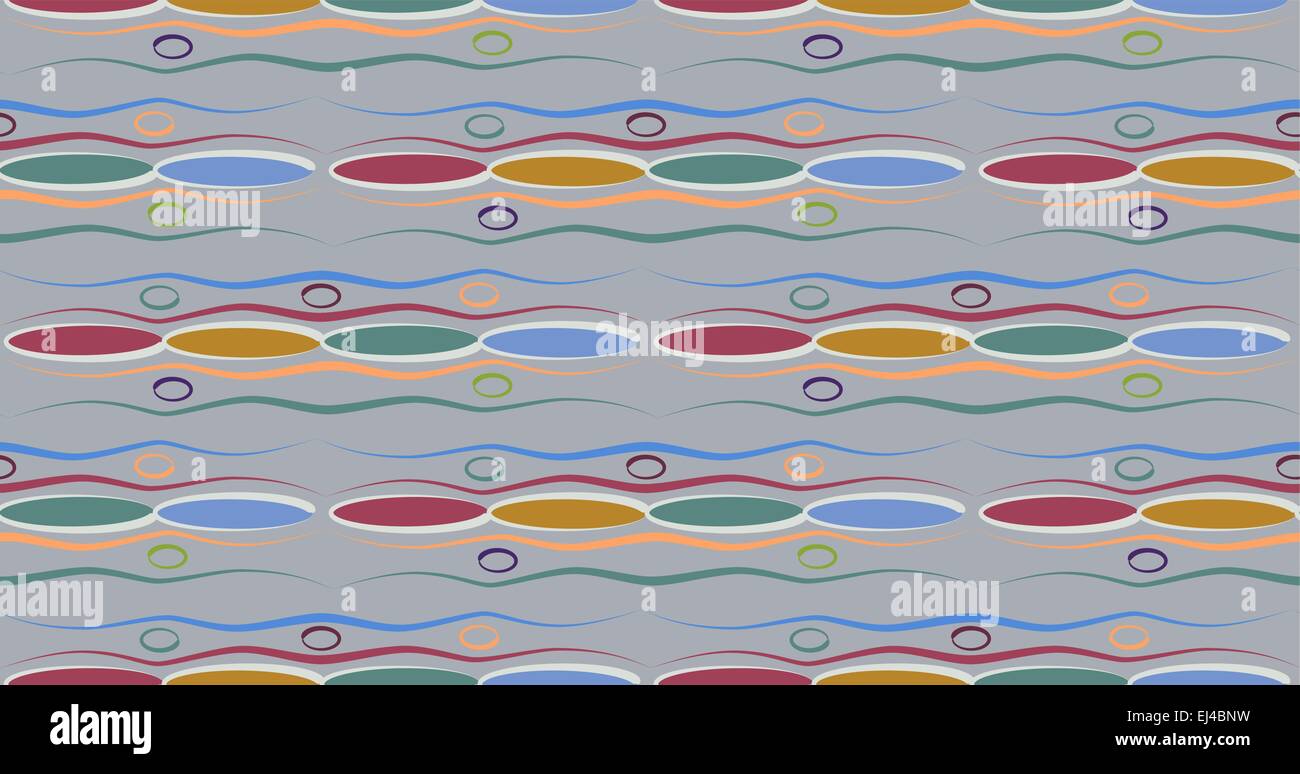 Colorful oval seamless pattern texture with waves for decoration ...