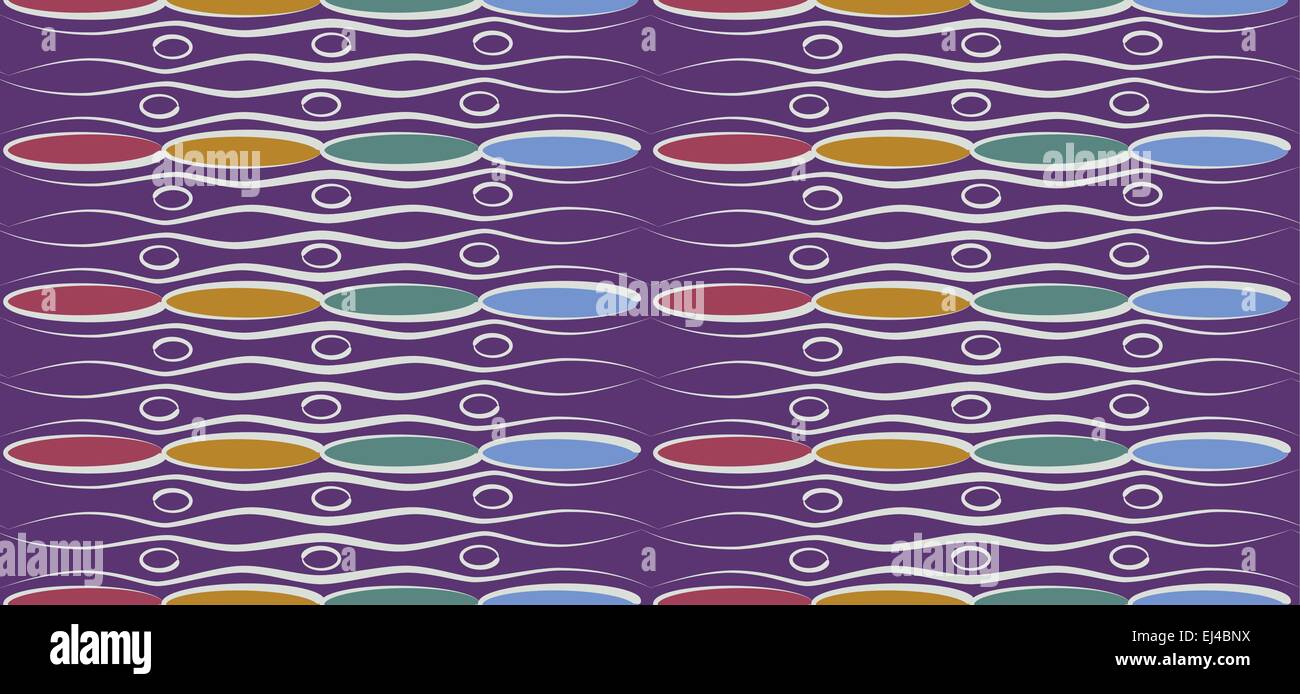 Seamless colorful oval pattern texture with waves for decoration ...