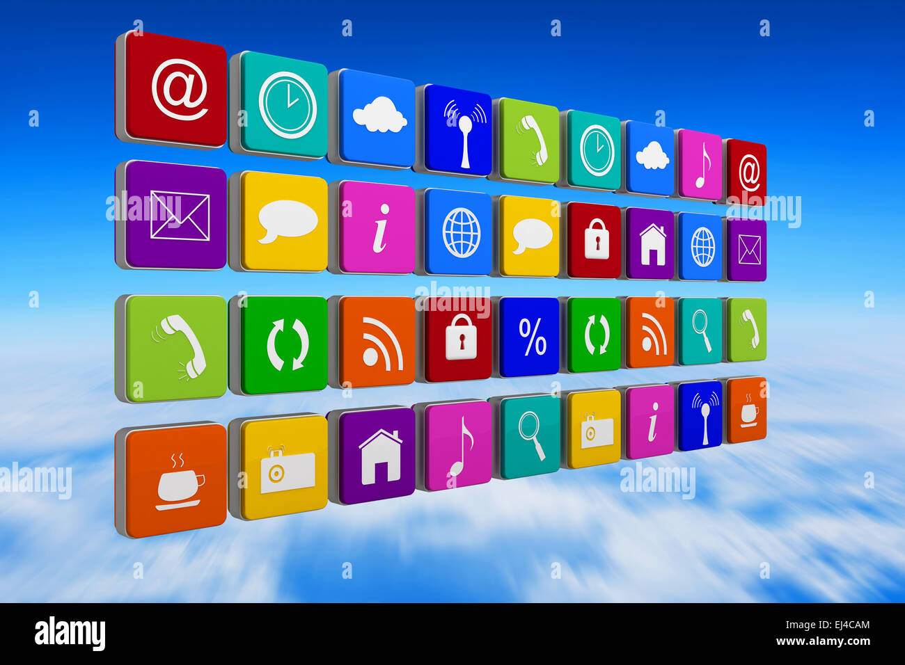 Composite image of app wall Stock Photo - Alamy