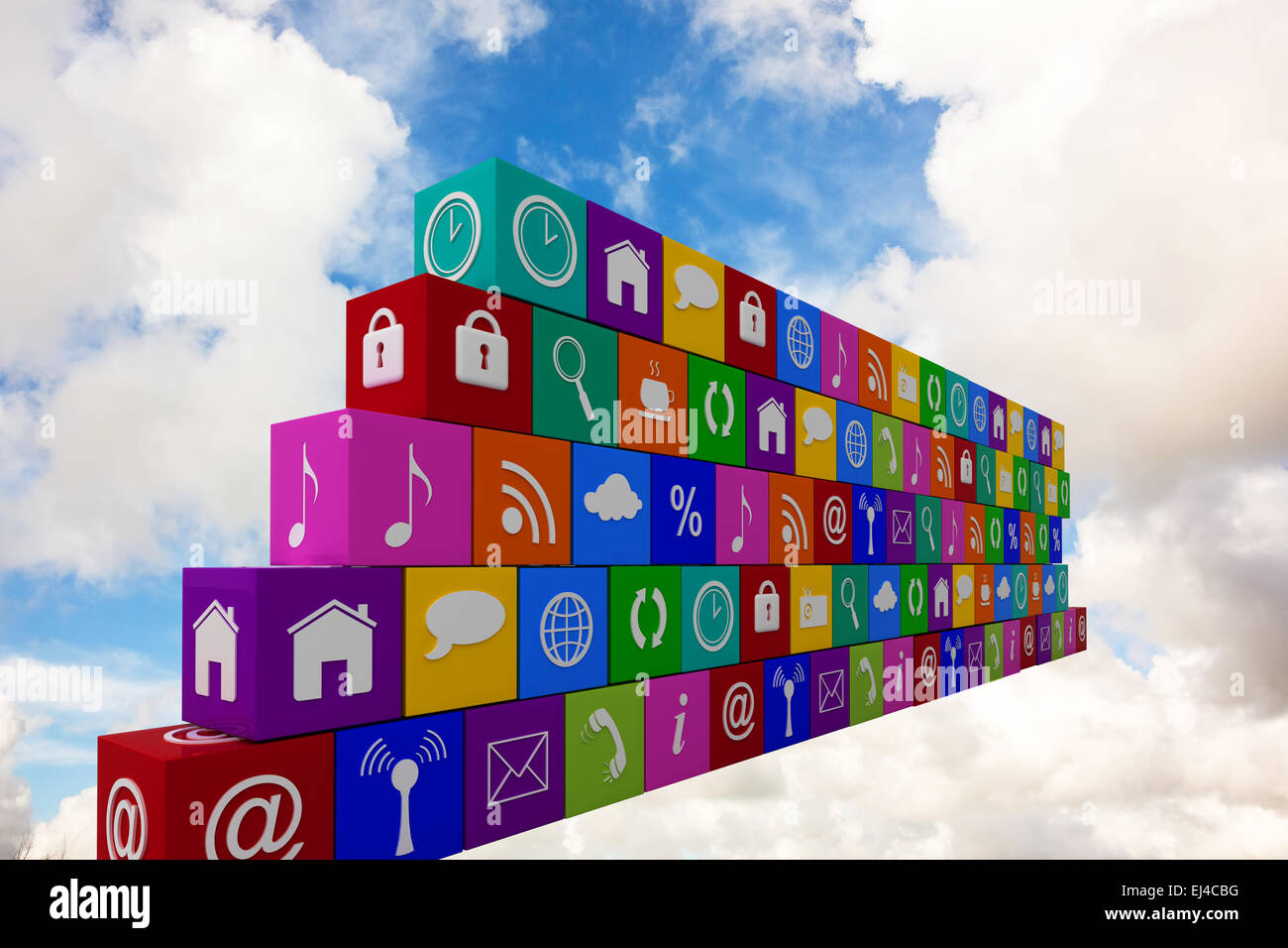 Composite image of app wall Stock Photo - Alamy