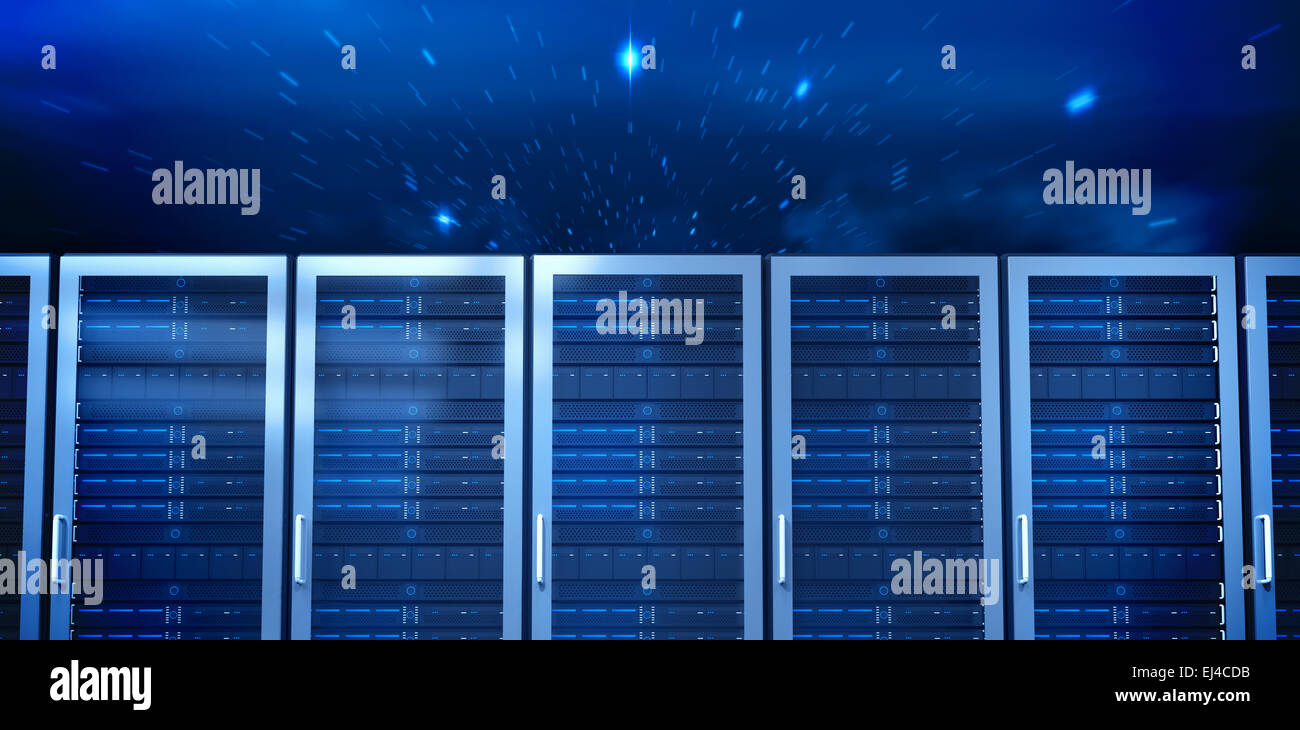 Composite image of server towers Stock Photo - Alamy