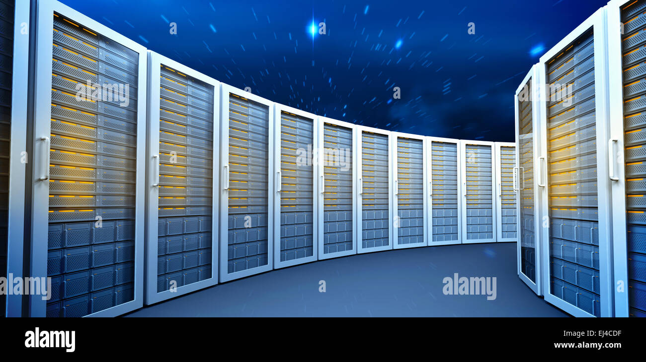 Composite image of server towers Stock Photo - Alamy