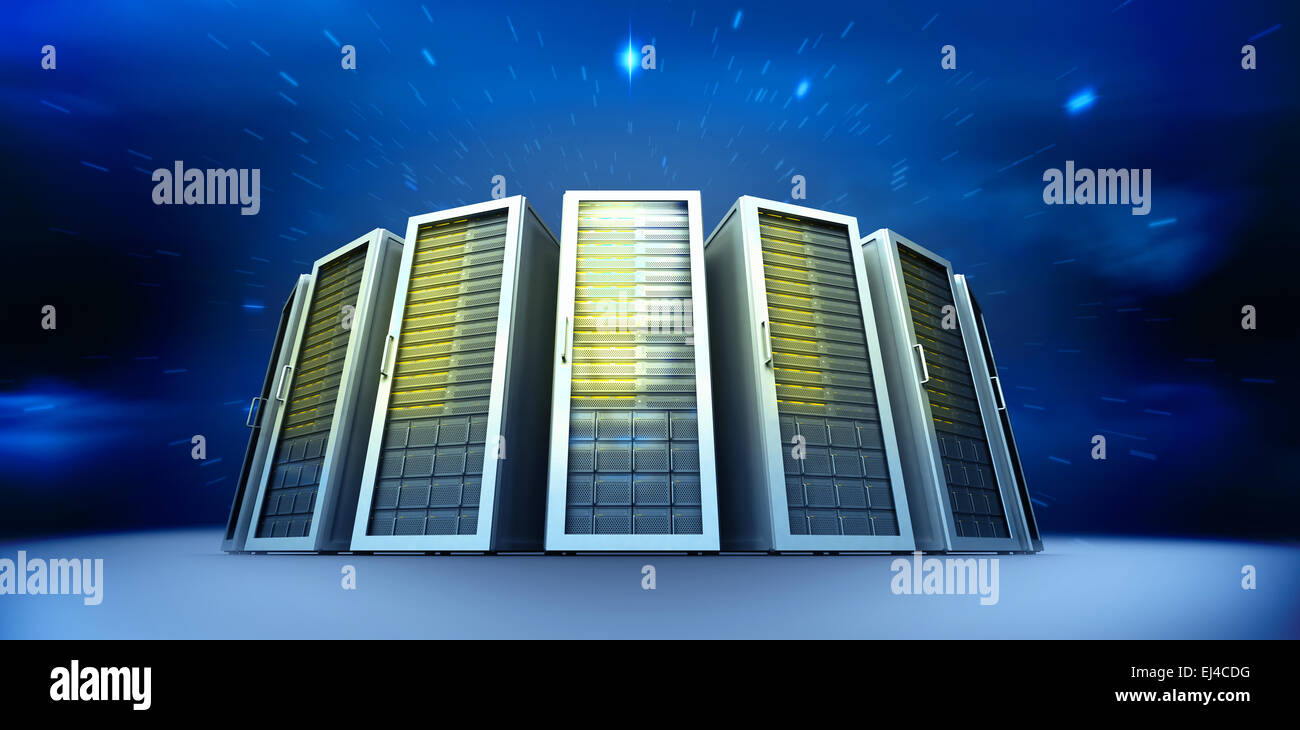 Composite image of server towers Stock Photo - Alamy