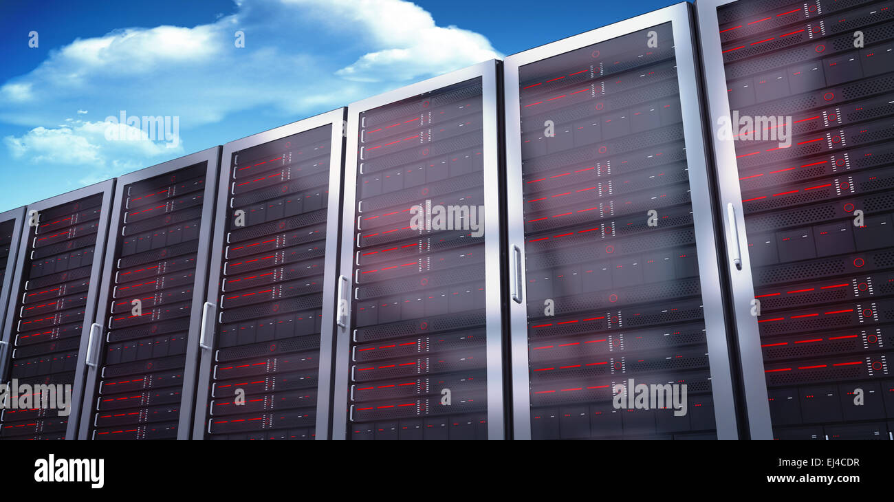 Composite image of server towers Stock Photo - Alamy
