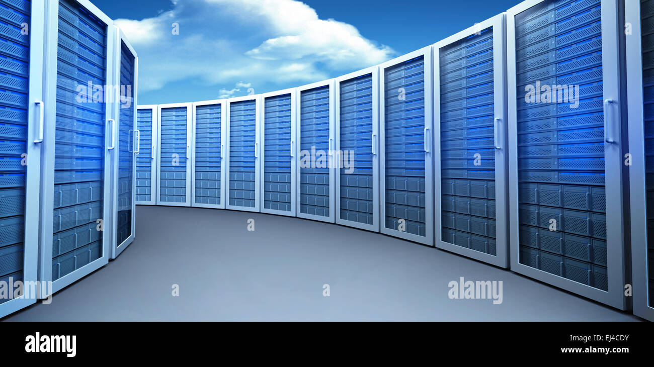 Composite image of server towers Stock Photo - Alamy