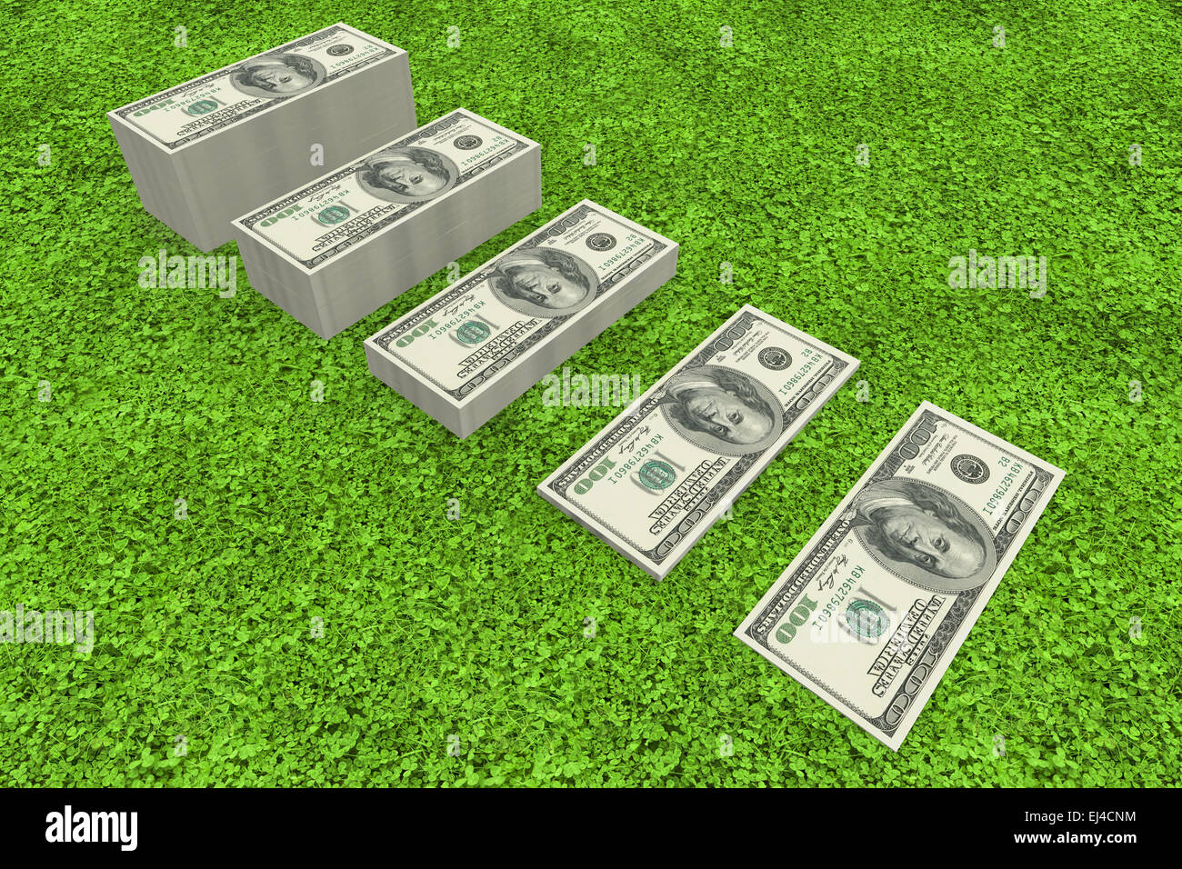 Composite image of stacks of dollars Stock Photo - Alamy