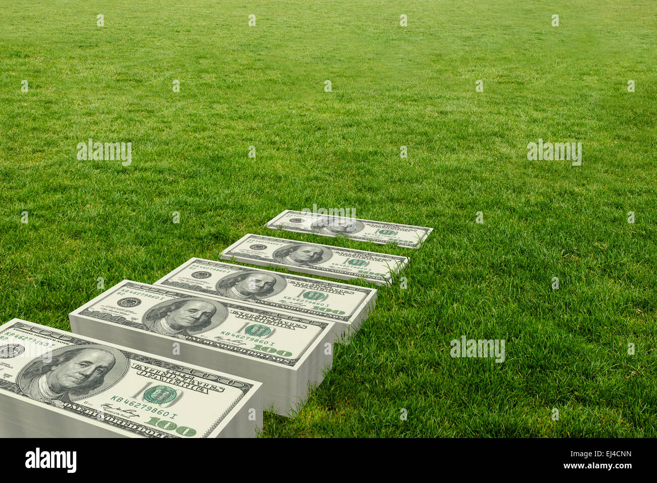 Composite image of stacks of dollars Stock Photo - Alamy