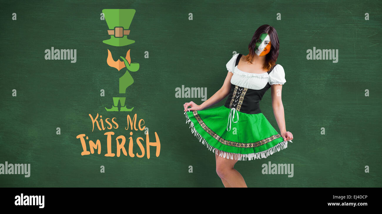 Composite image of irish girl smiling Stock Photo - Alamy
