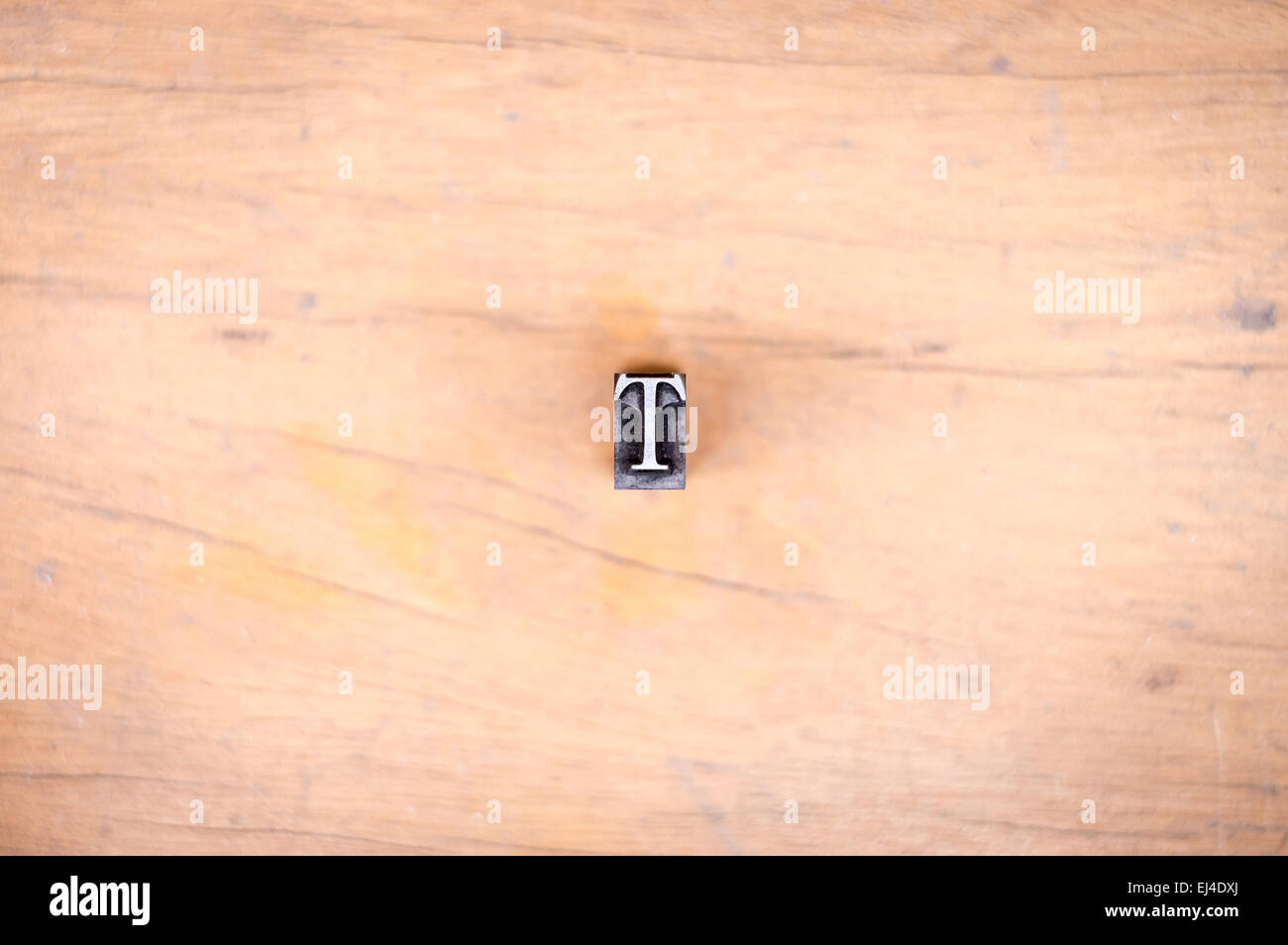 Letterpress type characters of letter T - typography Stock Photo - Alamy