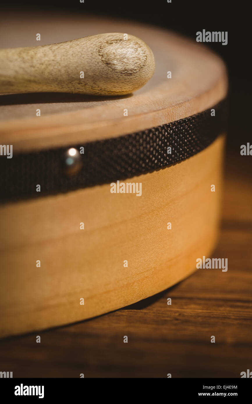 Traditional Irish bodhran and stick Stock Photo - Alamy