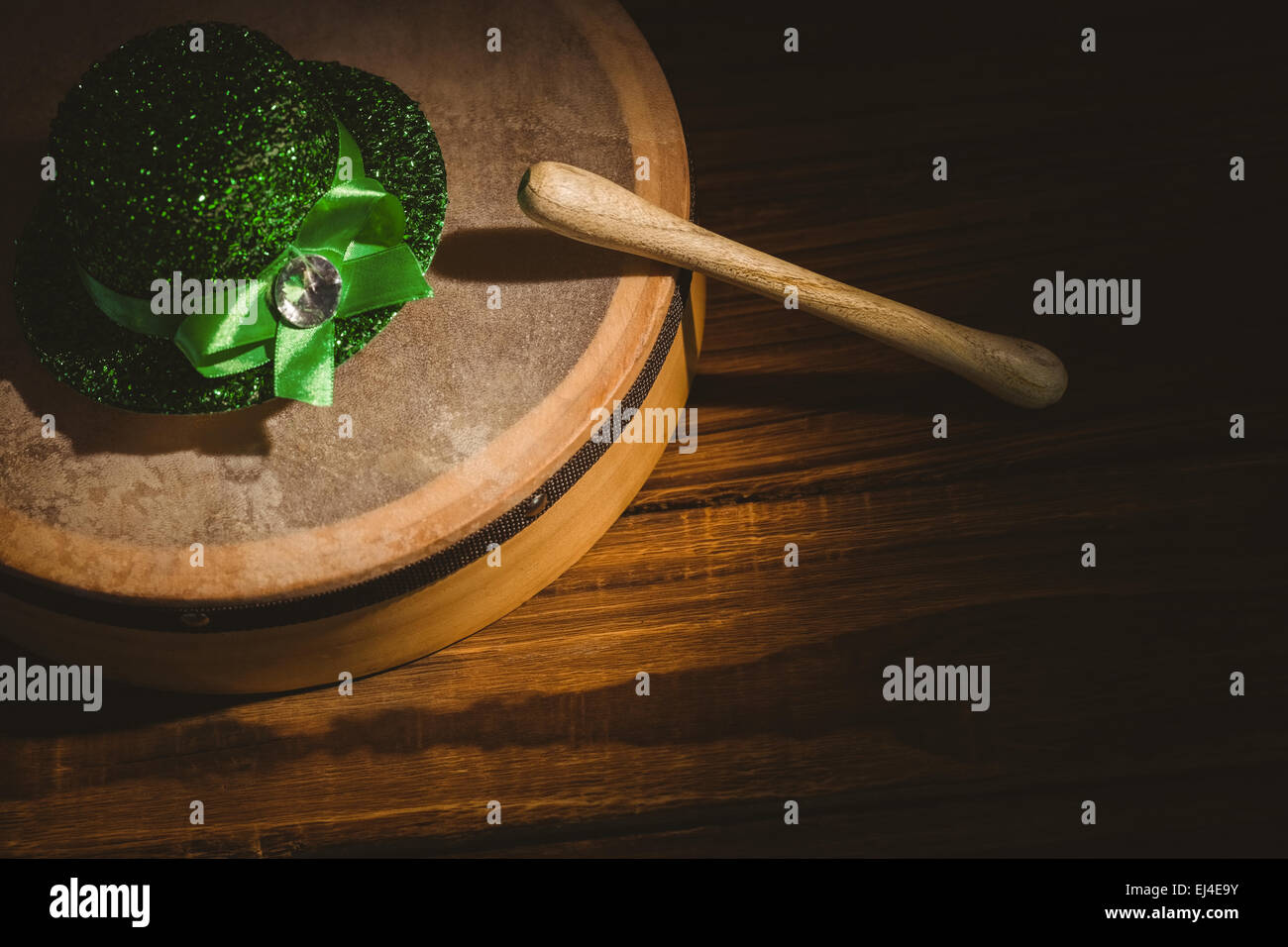 Traditional Irish bodhran and stick Stock Photo - Alamy