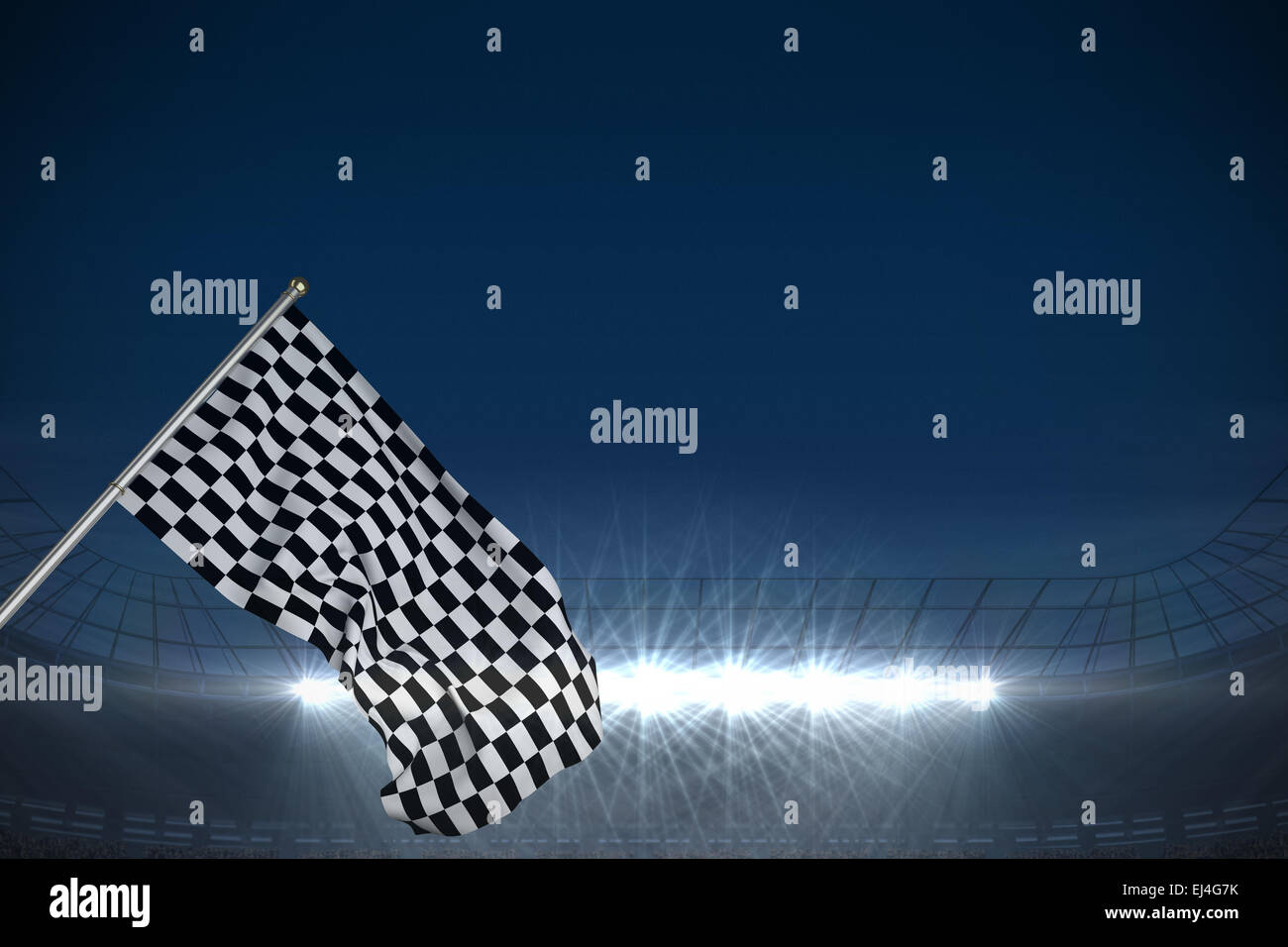 Composite image of checkered flag Stock Photo - Alamy