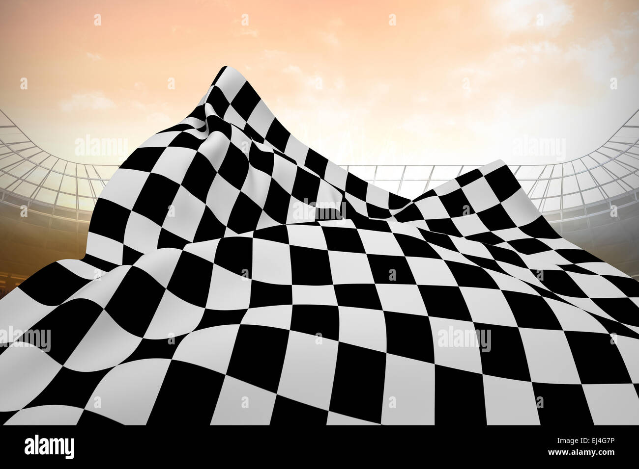 Composite image of checkered flag Stock Photo - Alamy