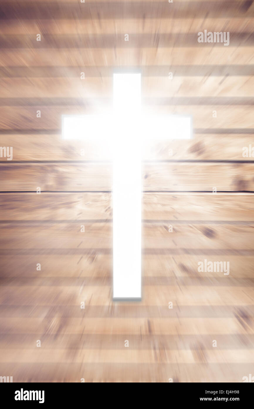 Composite image of white cross Stock Photo - Alamy