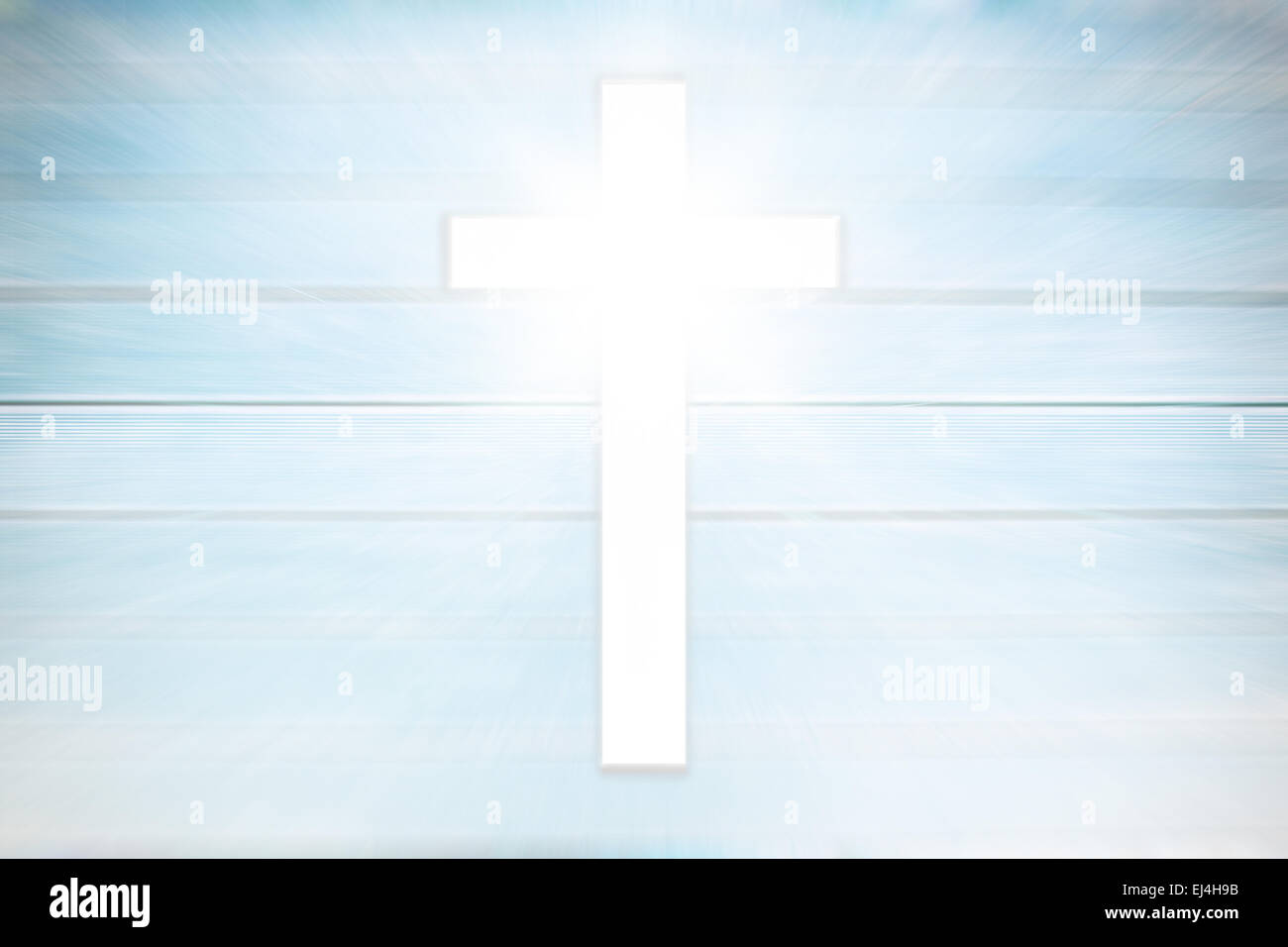 Composite image of white cross Stock Photo - Alamy