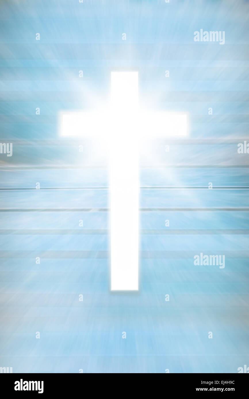 Composite image of white cross Stock Photo - Alamy