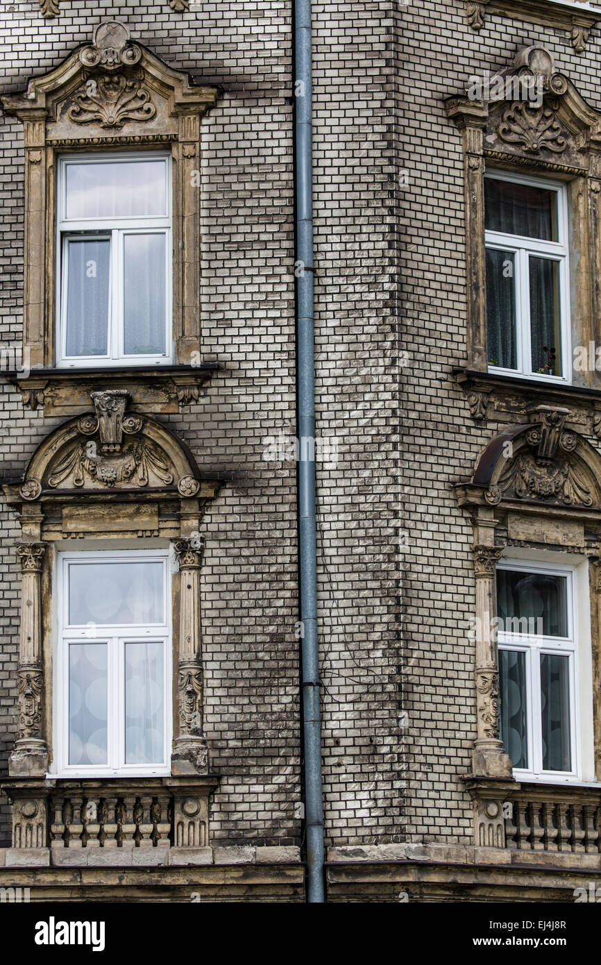 Traditional houses in Krakow, Poland Stock Photo - Alamy