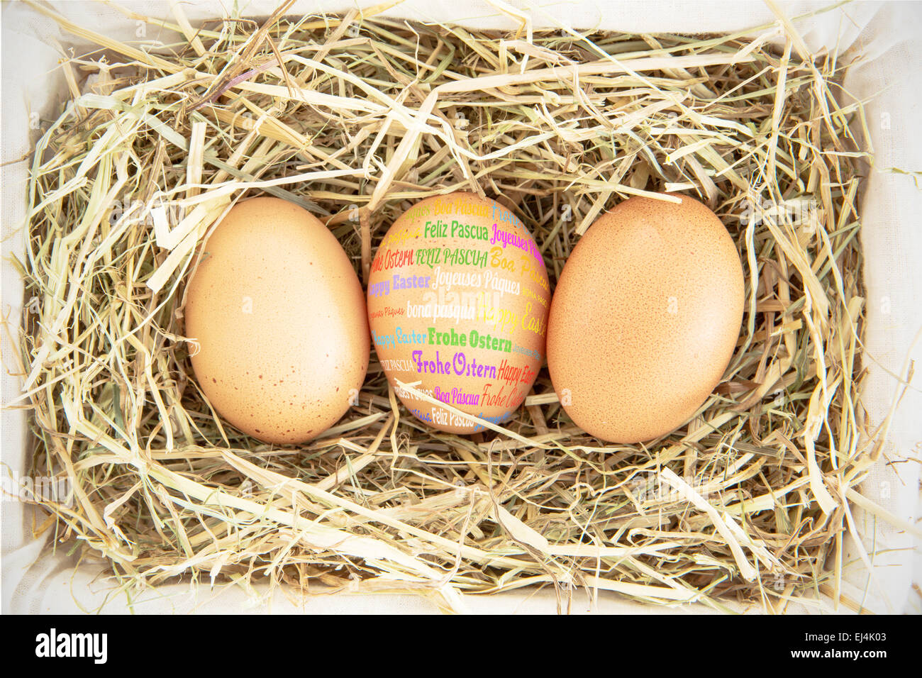 Composite image of happy easter in different languages Stock Photo - Alamy