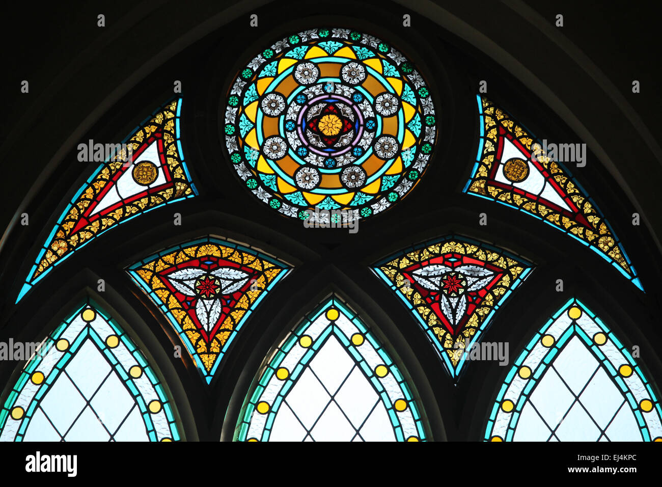 Stained glass window by Dresden glass master Bruno Urban (1885) in the ...