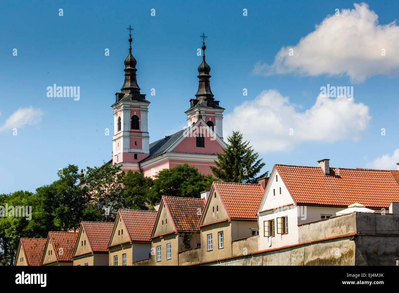 Church and hermitages in Camaldolese Monastery in Wigry, Poland Stock ...
