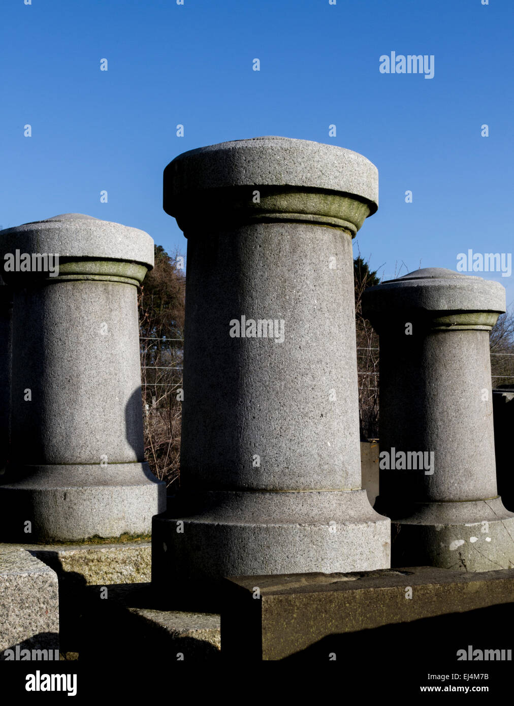 Stone bollards in storage Stock Photo - Alamy