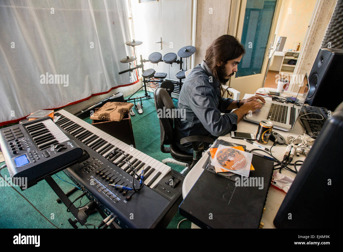 Rap-singer and music composer Payman in sound recording part of young ...