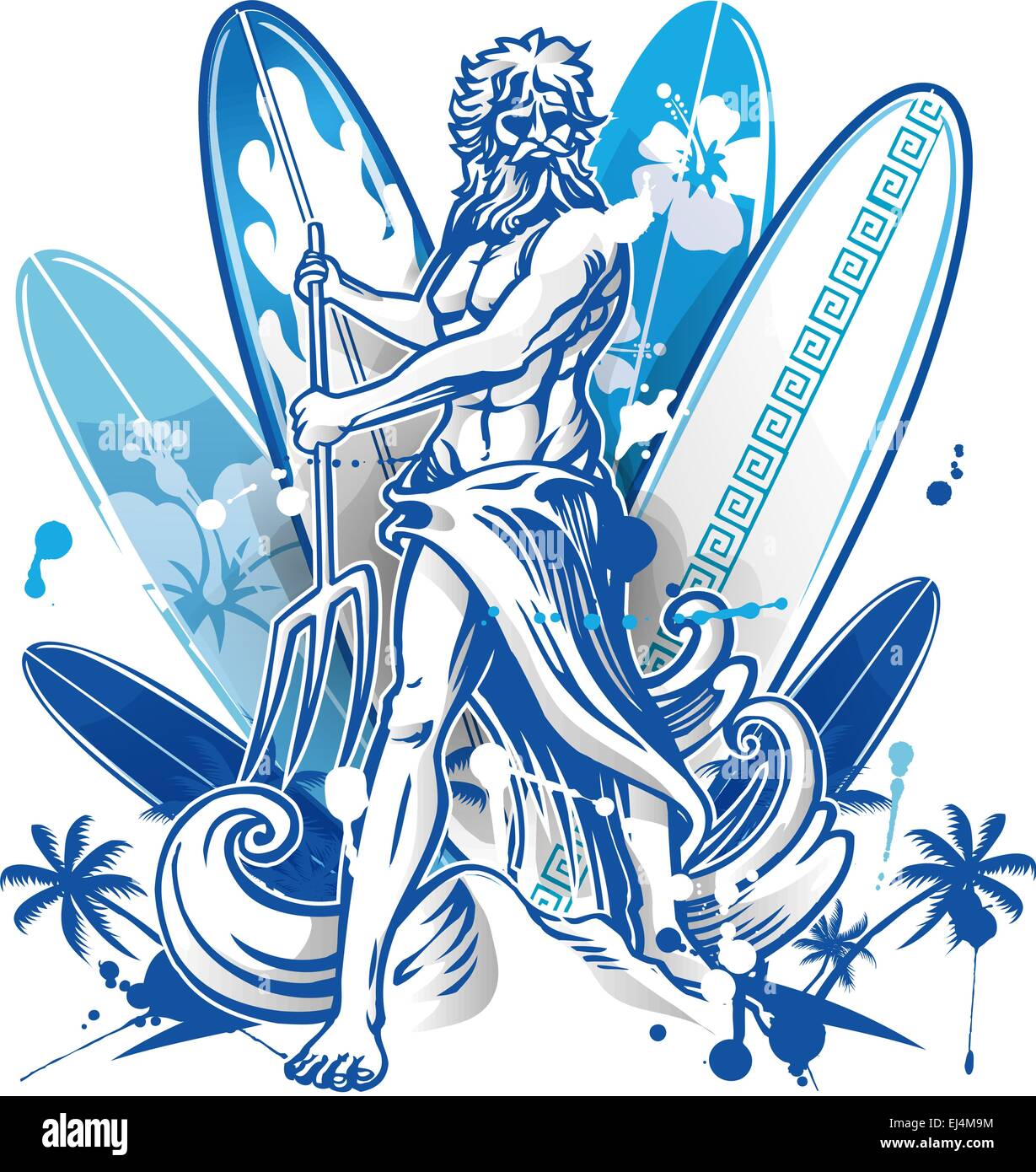 Surfboard Wallpaper Vector