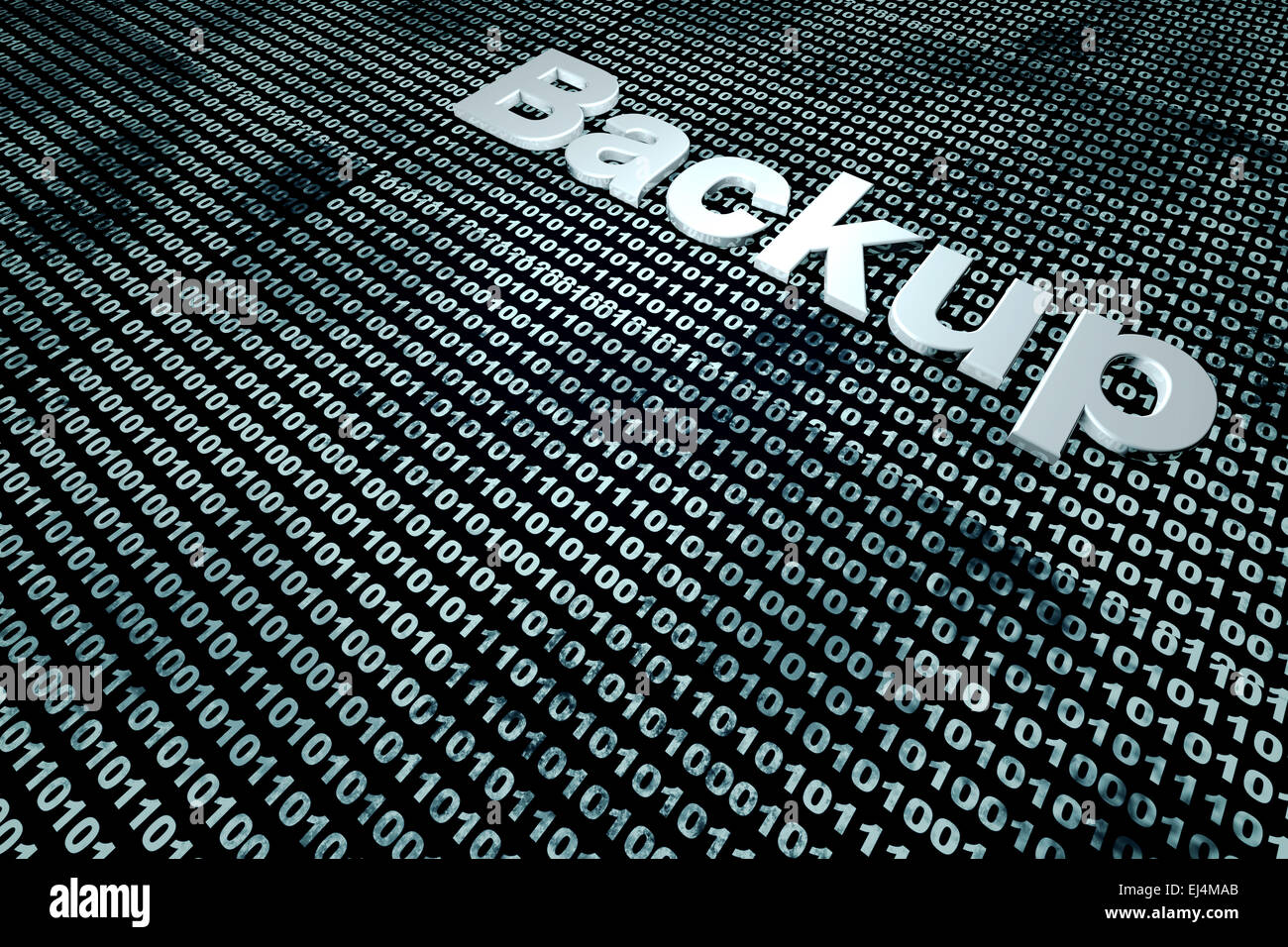 Digital Backup with a binary Background Stock Photo - Alamy