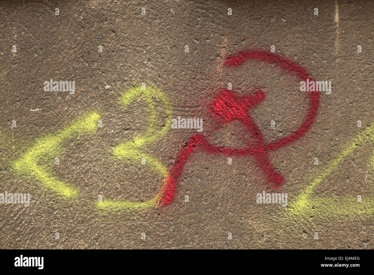 Hammer and Sickle. Street graffiti in Gdansk, Poland Stock Photo - Alamy