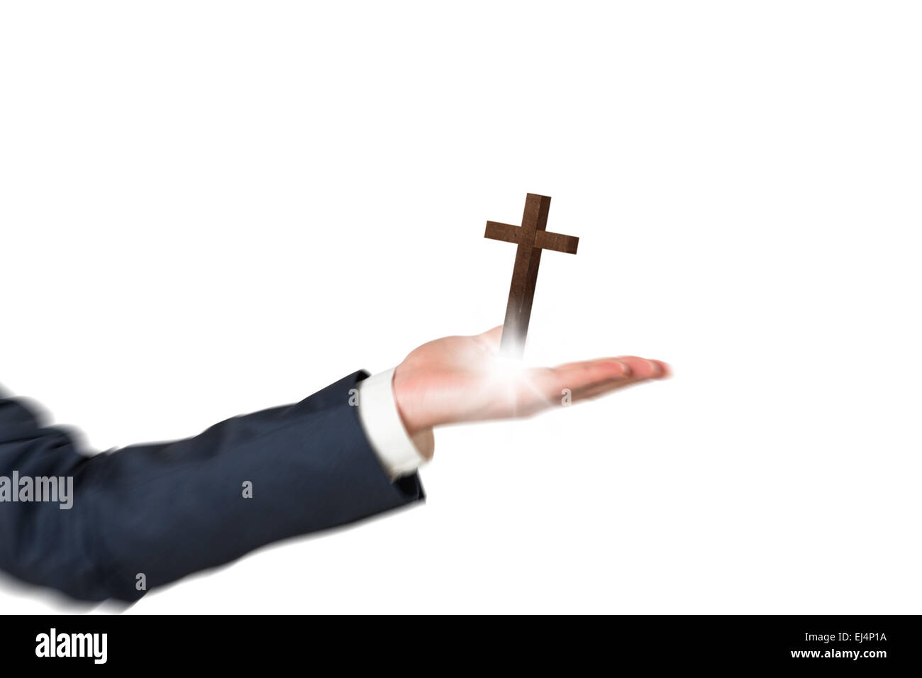 Composite image of hand presenting Stock Photo - Alamy