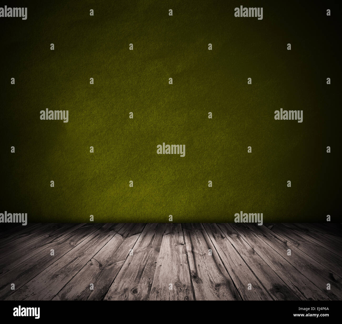 Yellow wall and wooden floor interior background Stock Photo - Alamy