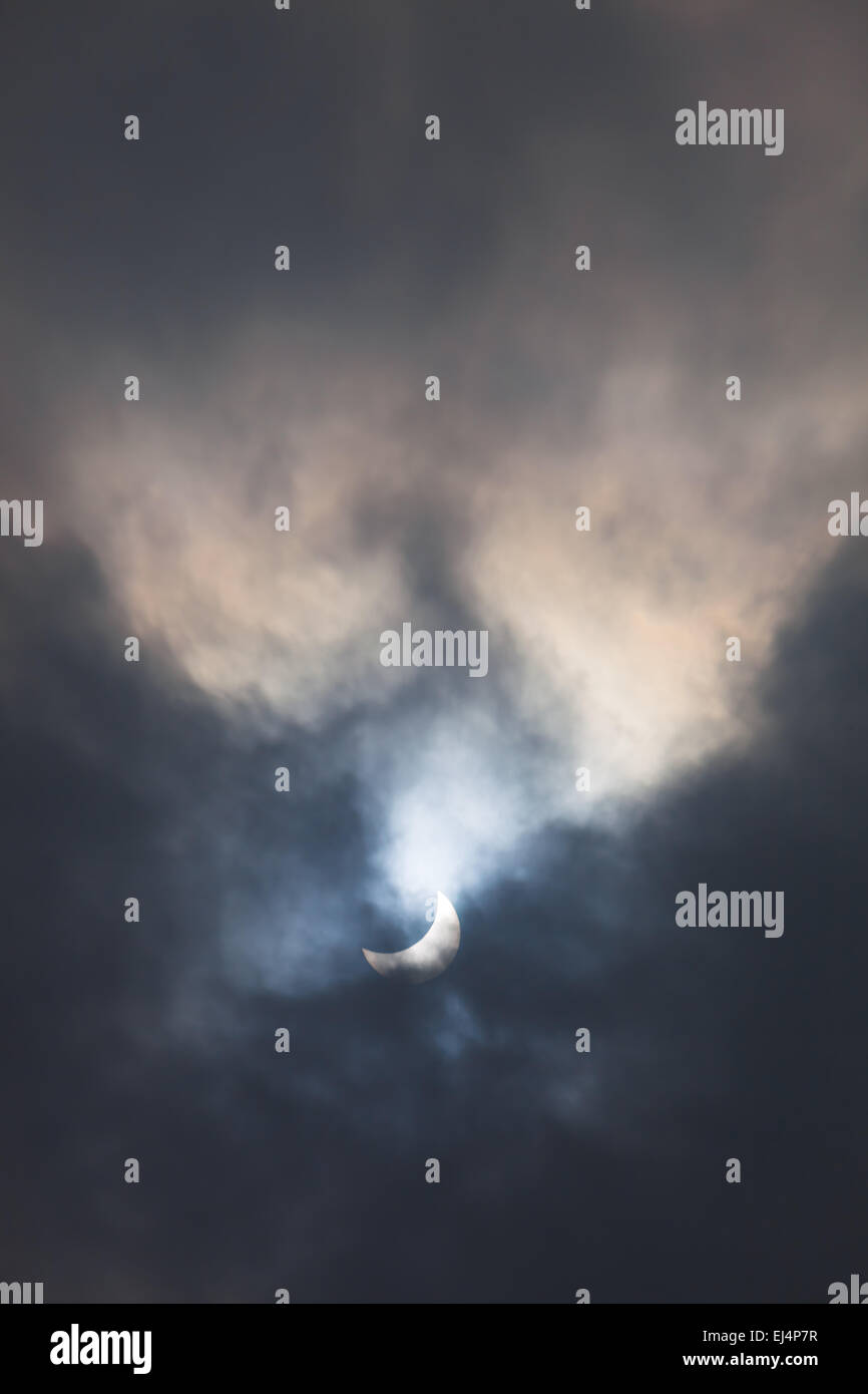 Solar Eclipse in Italy, 20 March 2015 Stock Photo - Alamy