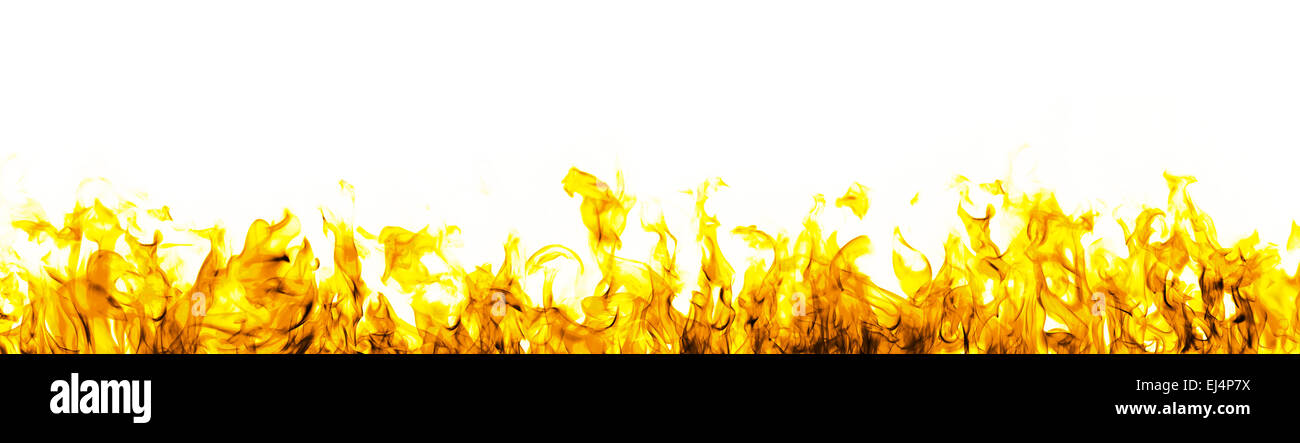 fire flames on white background Stock Photo - Alamy