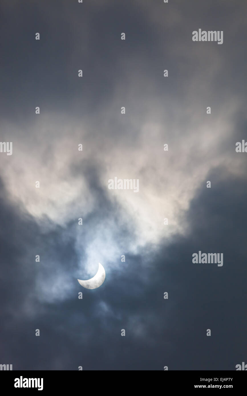 Solar Eclipse in Italy, 20 March 2015 Stock Photo - Alamy