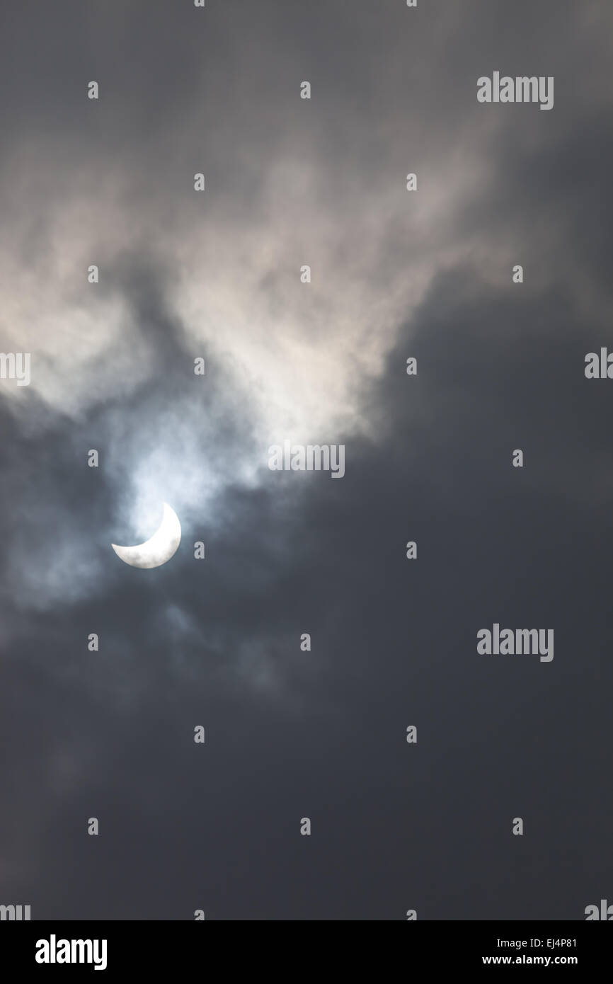 Solar Eclipse in Italy, 20 March 2015 Stock Photo - Alamy