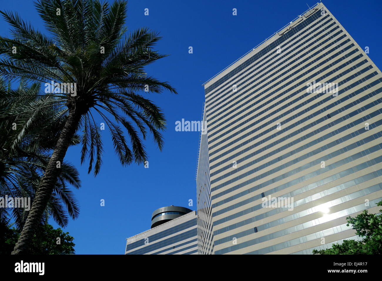 The Hyatt Regency Hotel, Deira, Dubai, United Arab Emirates Stock Photo ...