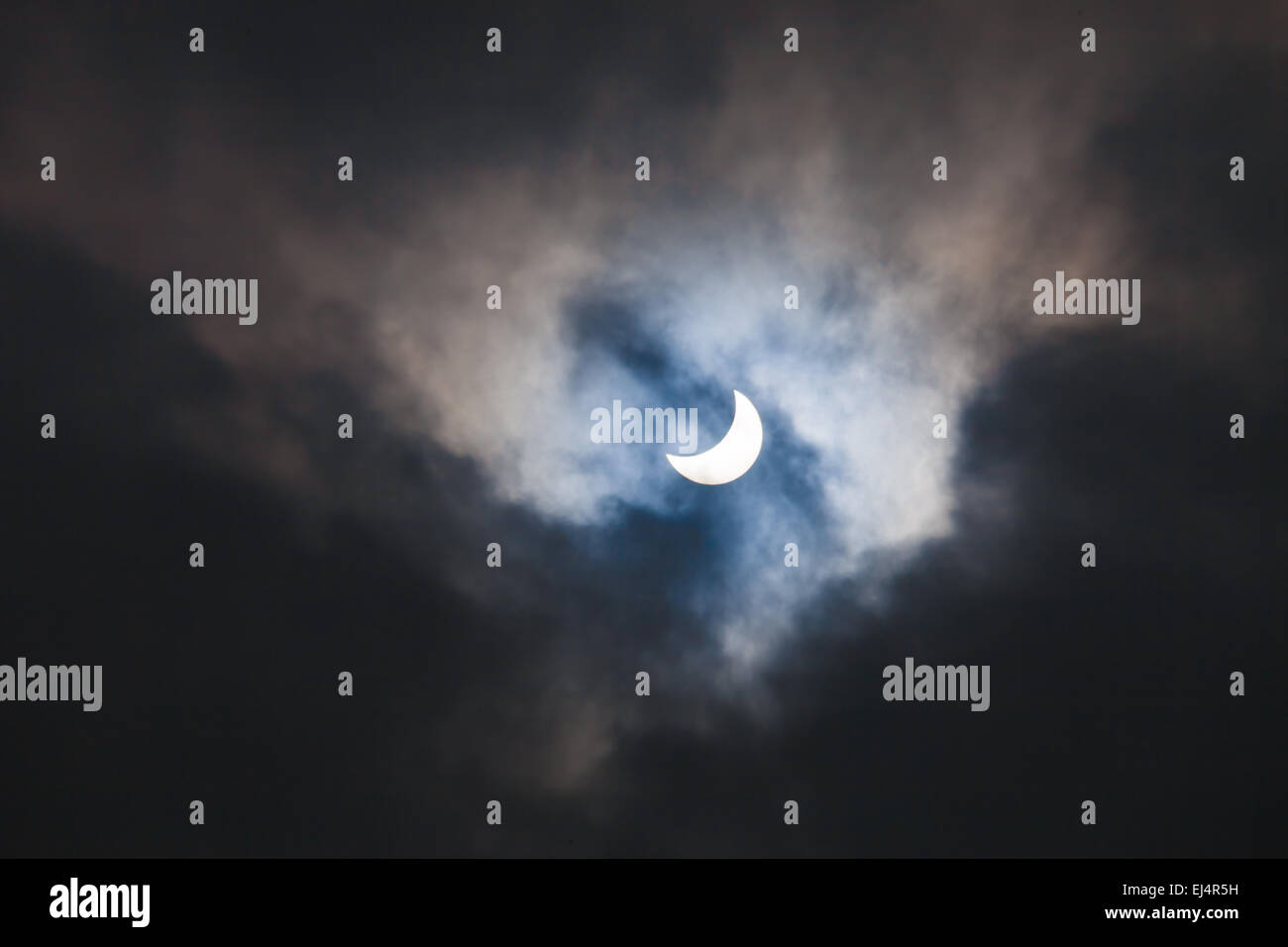Solar Eclipse in Italy, 20 March 2015 Stock Photo - Alamy