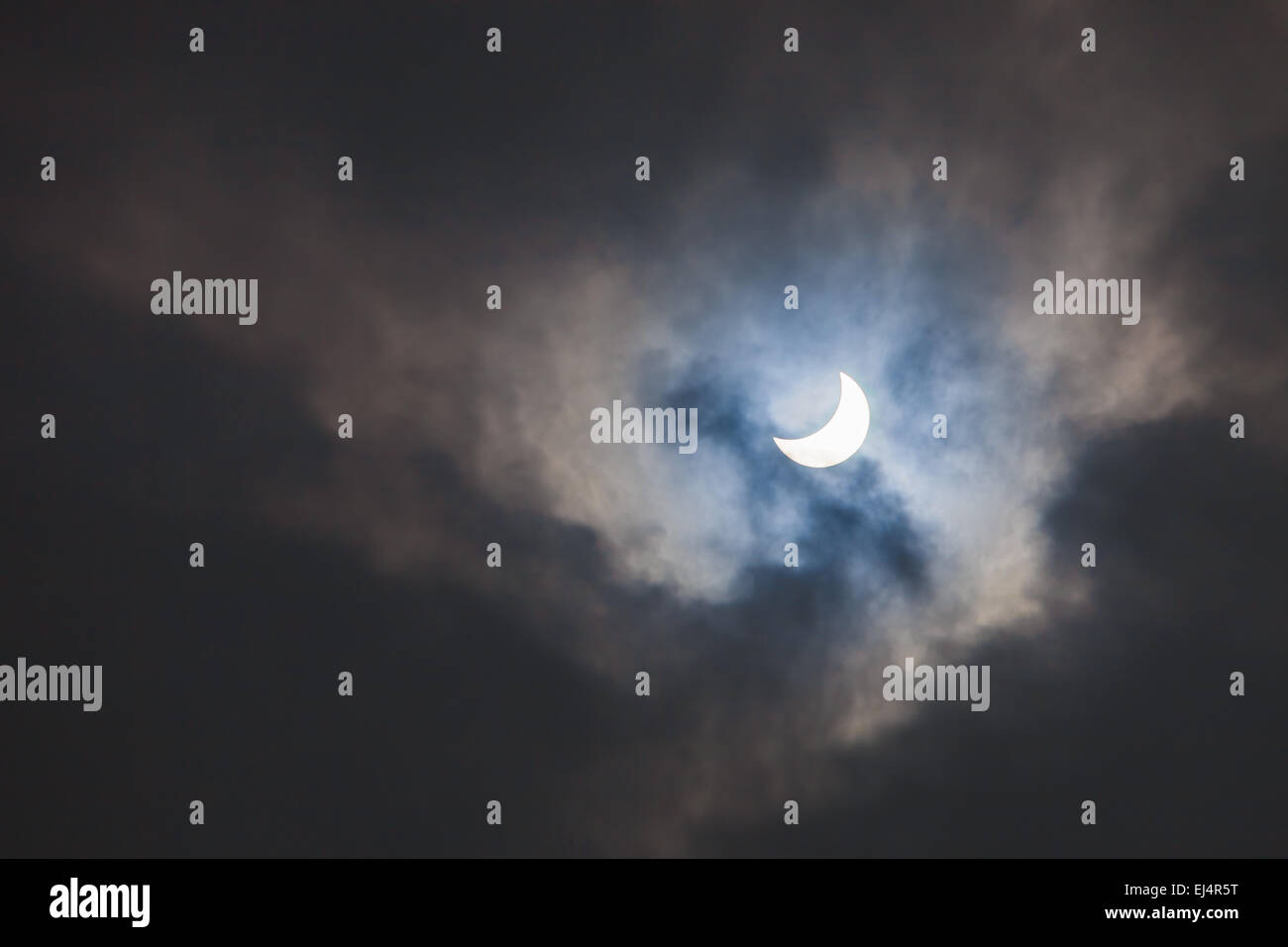 Solar Eclipse in Italy, 20 March 2015 Stock Photo - Alamy
